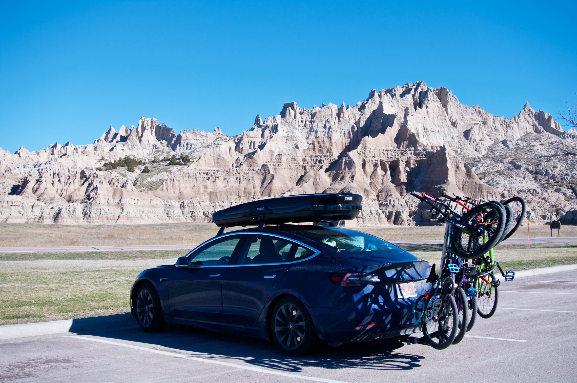 Tesla Model 3 Consumption with Roof Rack and Bike Rack – Kootenay EV Family